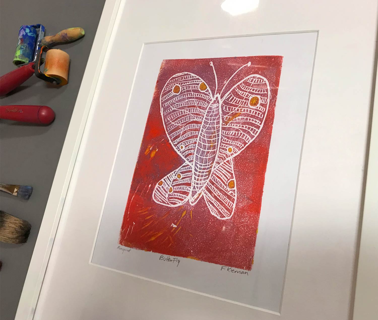 Butterfly monprint - Little Pulp