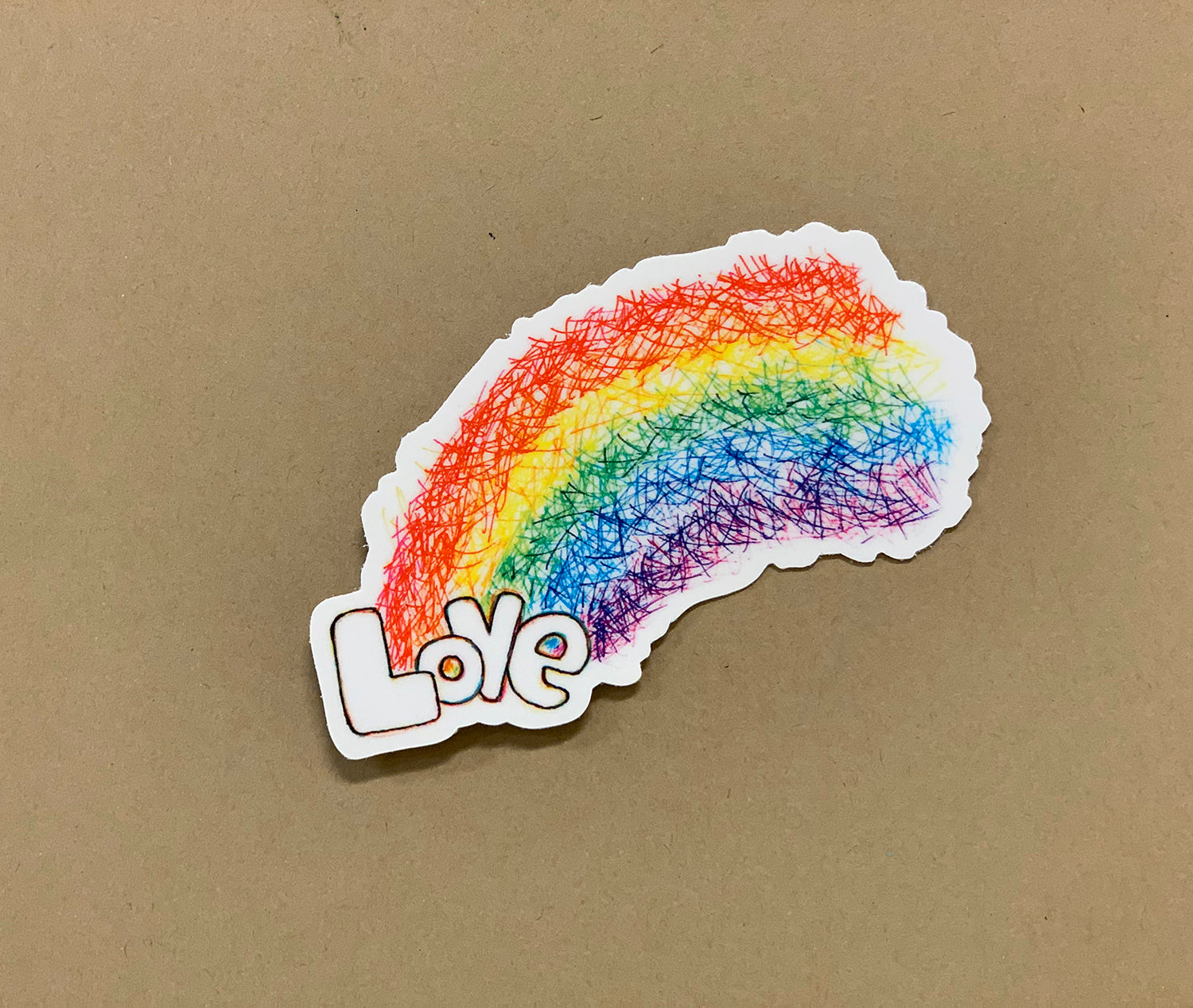 Rainbow Love Sticker - Little Pulp